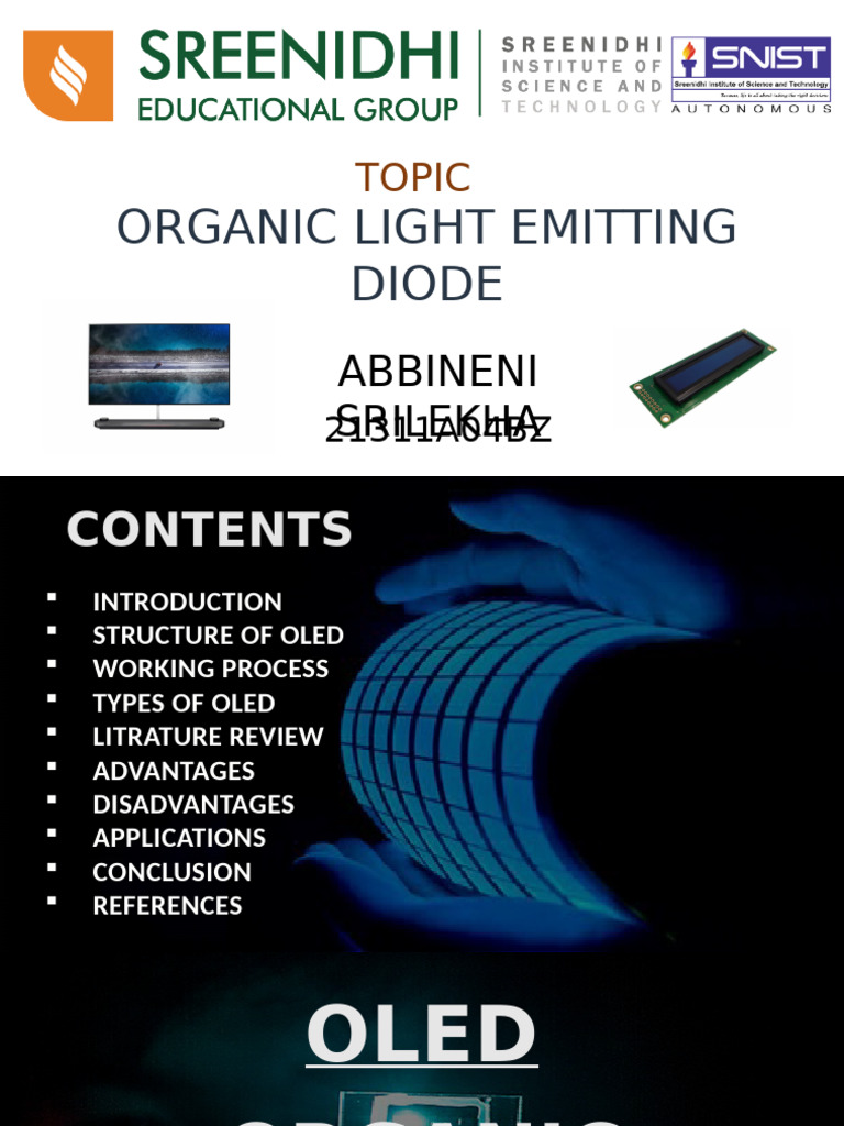 OLED PPT | PDF | Oled | Liquid Crystal Display