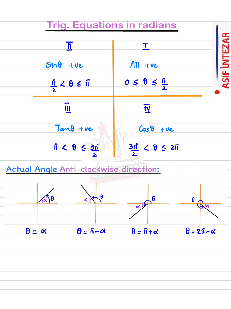 11 10 24 File 1 Trigonometric Equations In Rad Pdf Euclidean Plane Geometry Mathematical