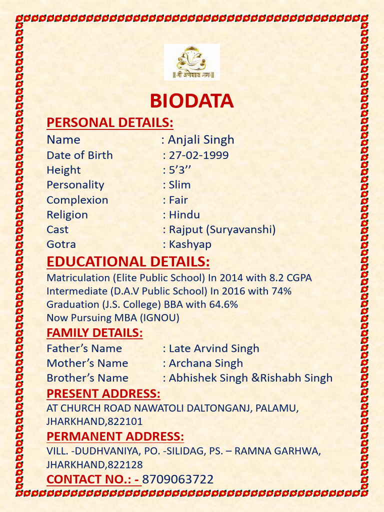 BIODATA | PDF