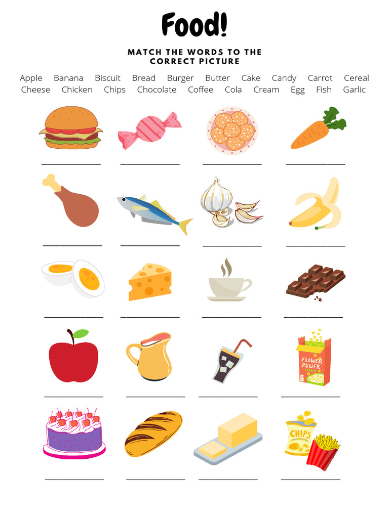 Food Worksheet | PDF
