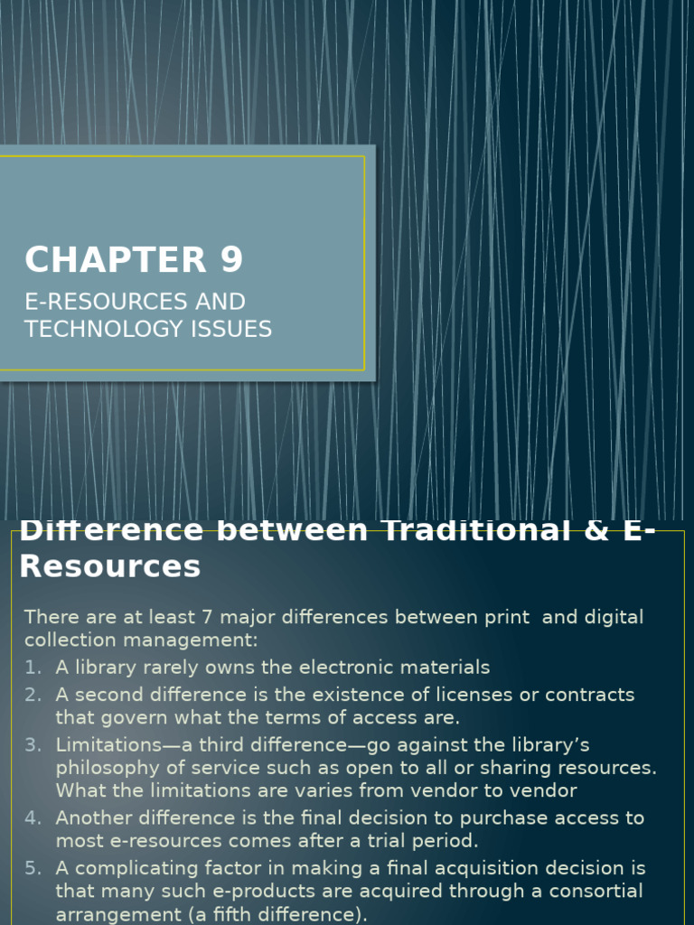 CHAPTER 9 & 10 | PDF | Libraries | Books