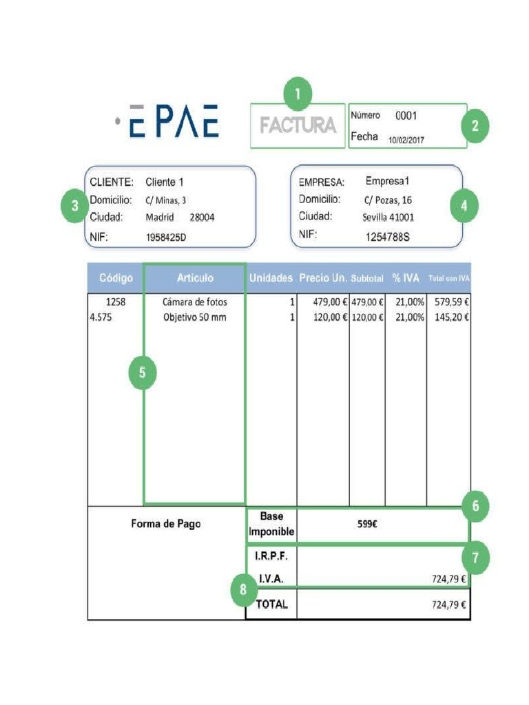 Modelo Factura | PDF