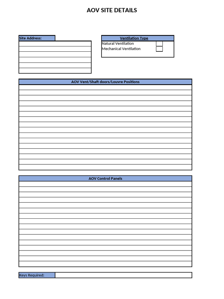 AOV site details | PDF