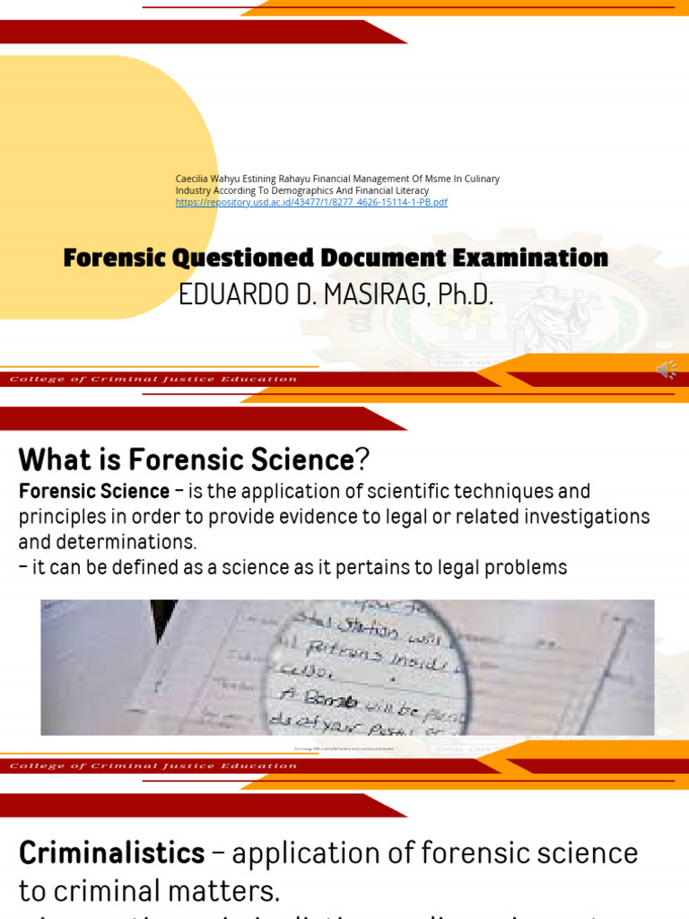 Forensic Document Examination Guide | PDF | Typewriter | Forensic Science