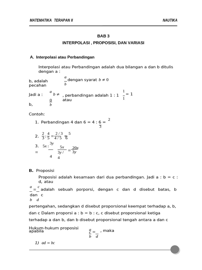 Interpolasi Proposisi Variasi | PDF