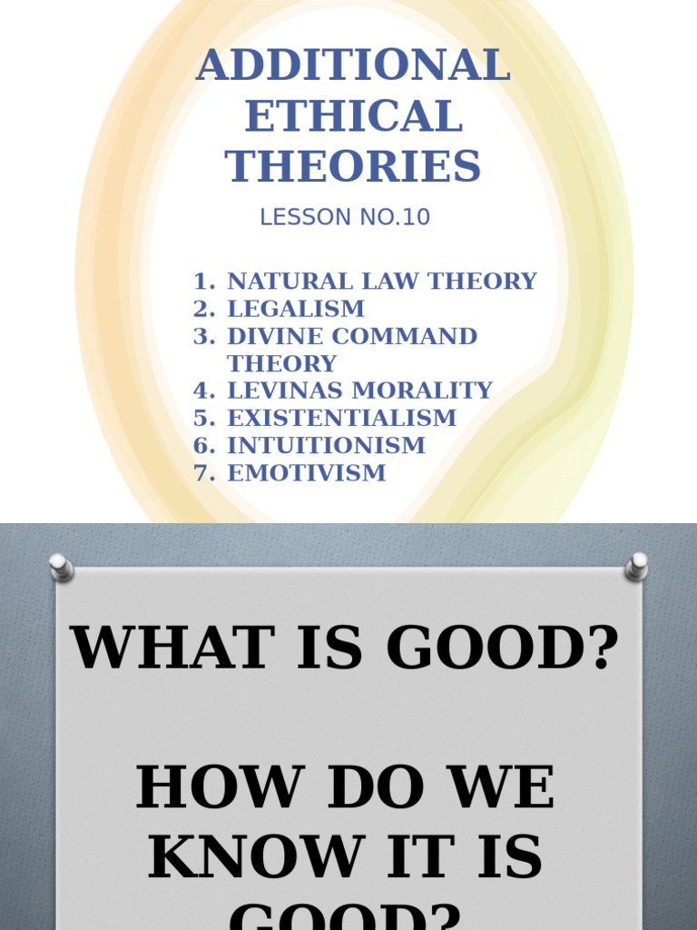 Lesson No.12 Additional Ethical Theories | PDF | Western Philosophy