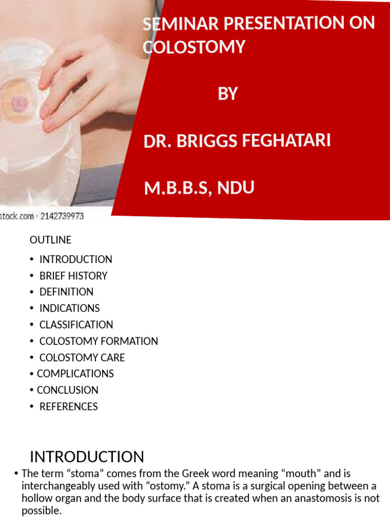Seminar Presentation On Colostomy | PDF | Gastroenterology | Clinical ...