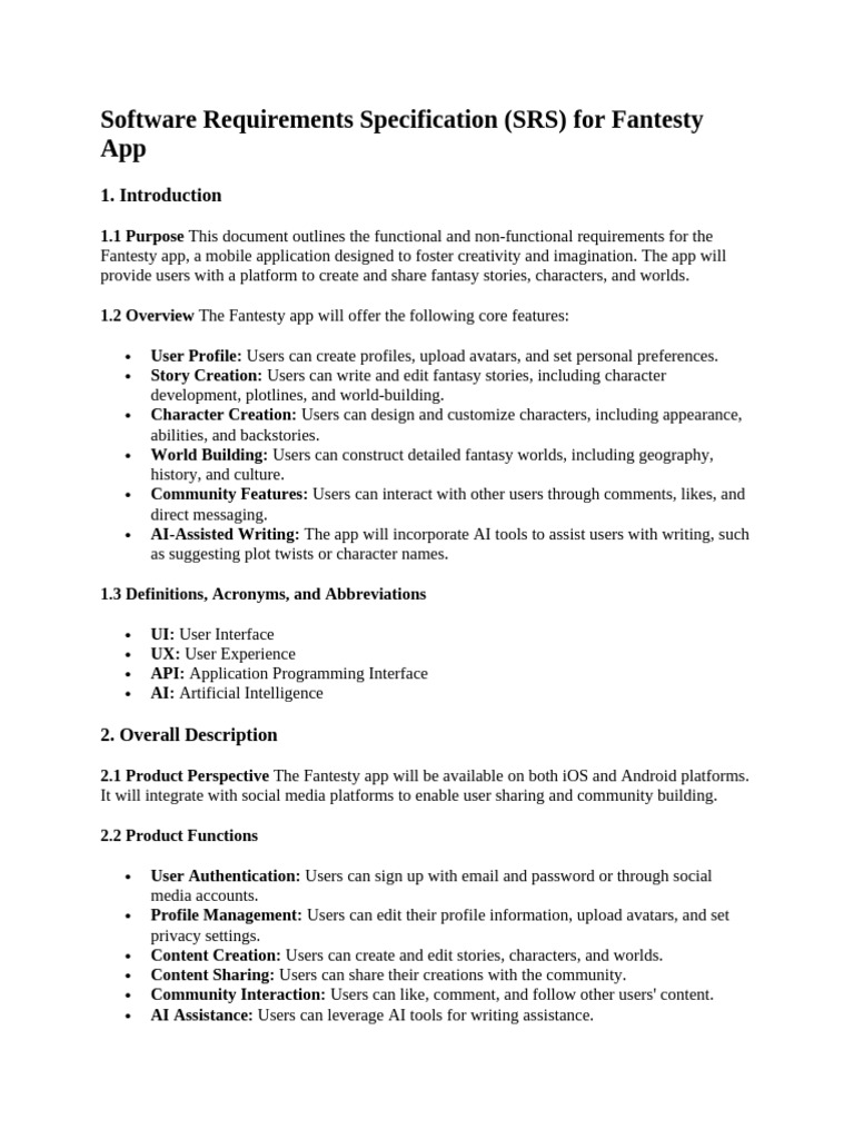 Software Requirements Specification | PDF | Mobile App | User (Computing)