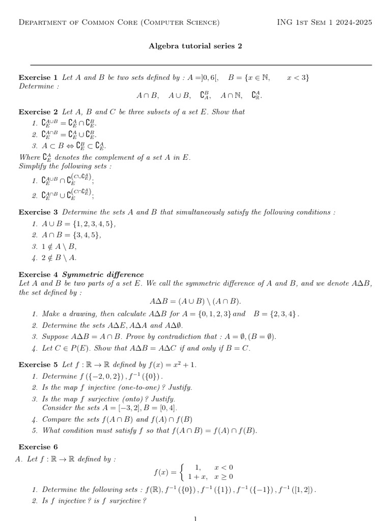 algebra_tutorial_series_2 | PDF | Algebraic Structures | Algebra