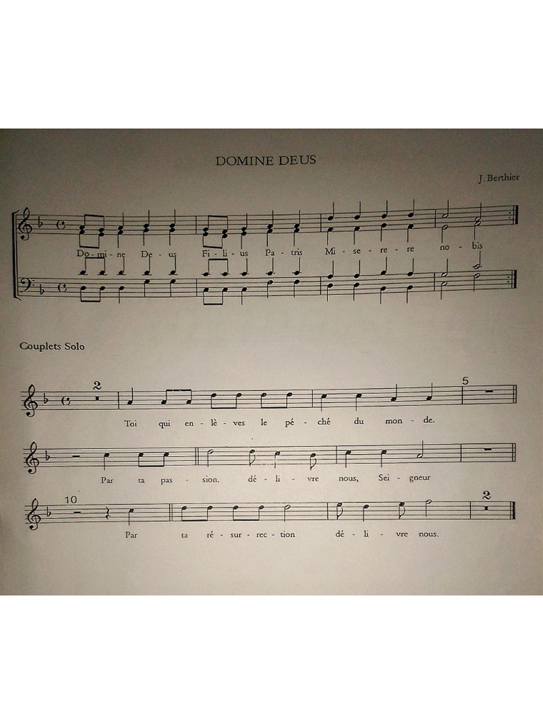 Domine Deus J.berthier-1 | PDF