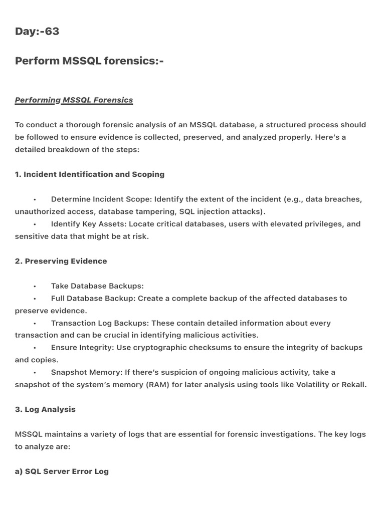 Day: 63 | PDF | Microsoft Sql Server | Databases