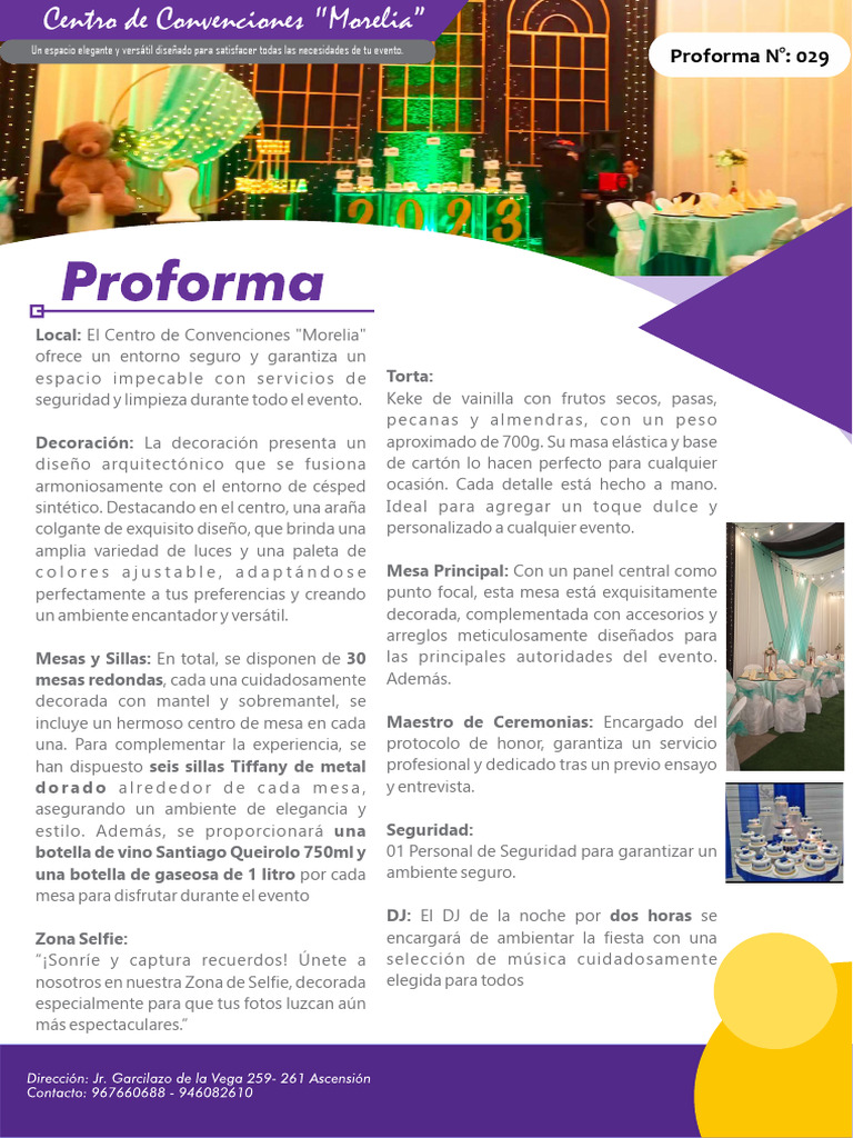 Proforma - 029 | PDF | Preparación de comida y bebida | Cocinando