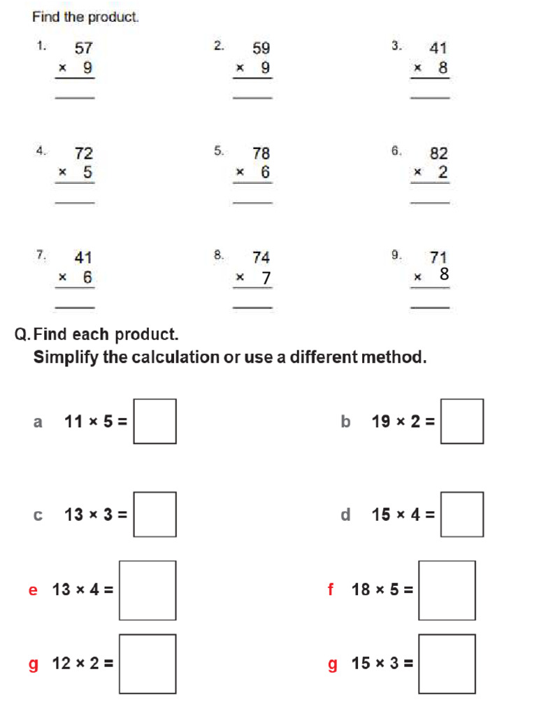 More Multiplication (Multiplication) | PDF