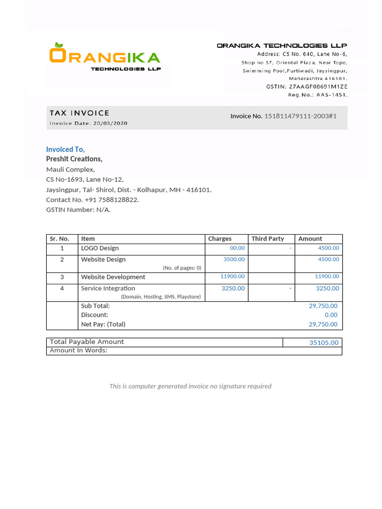Invoice Bill | PDF