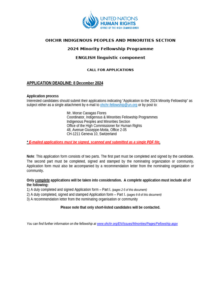 ApplicationForm En | PDF | Minority Group | Knowledge