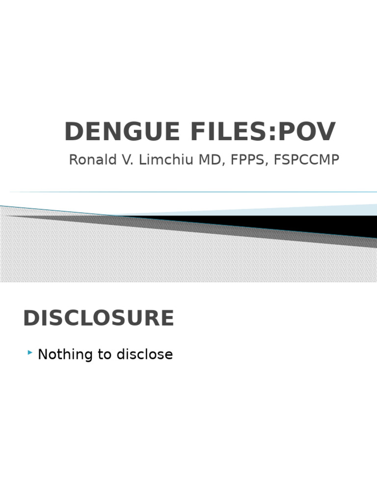 DENGUE FEVER 101 Autosaved Autosaved | PDF | Public Health | Epidemiology