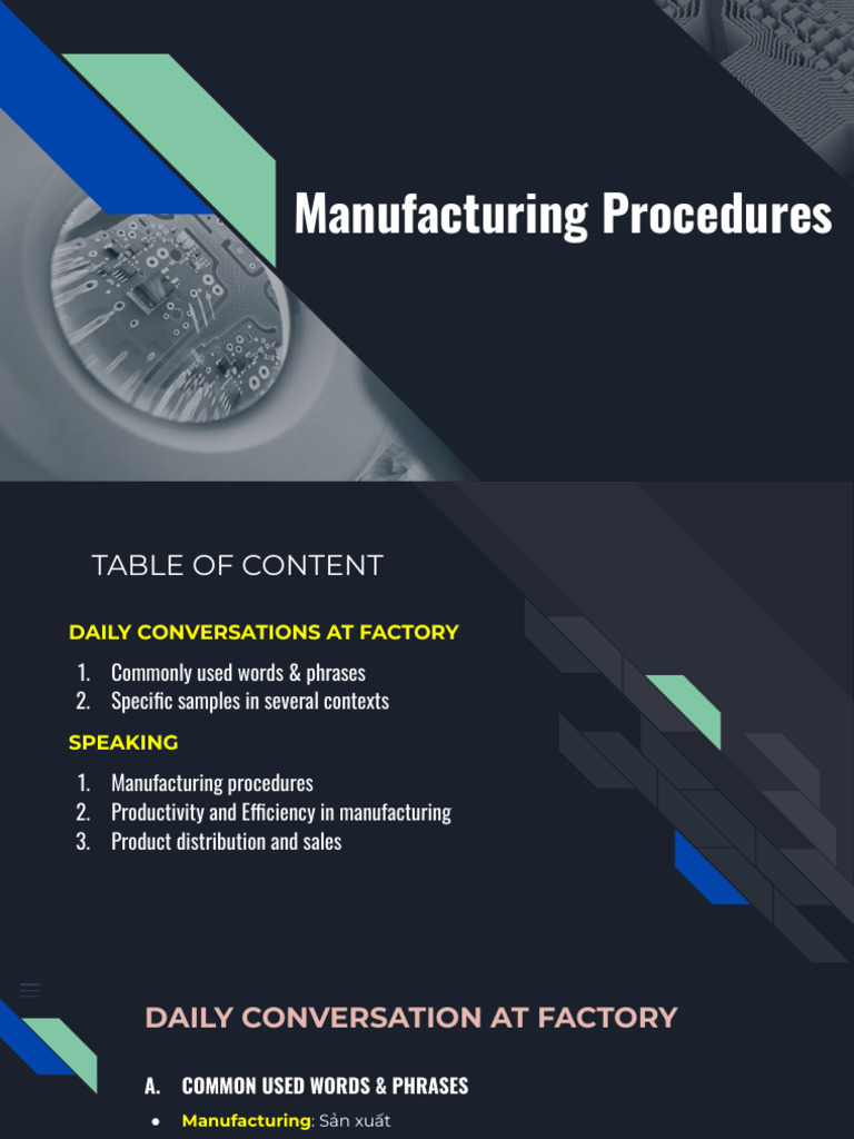 Industrial Procedures | PDF