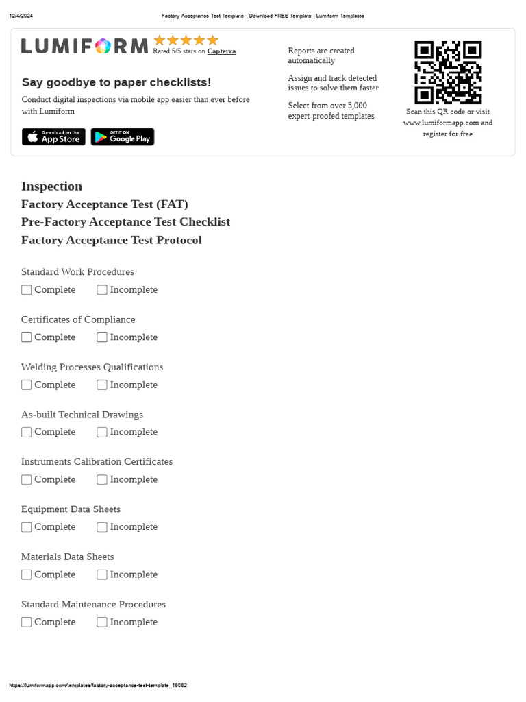 Factory Acceptance Test Template - 16062 | PDF | Elevator | Hazards