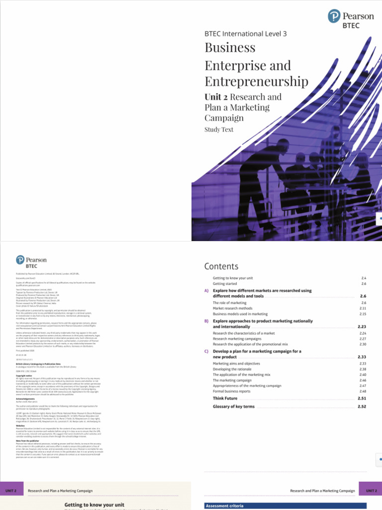 Unit 2 Research and Plan A Marketing Campaign | PDF