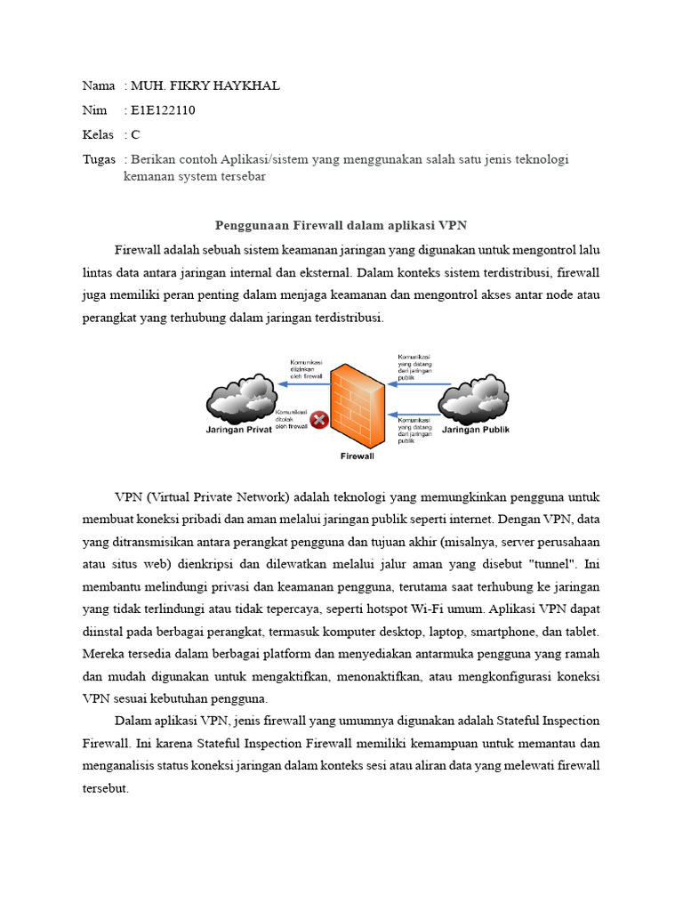Penggunaan Firewall Dalam Aplikasi VPN | PDF
