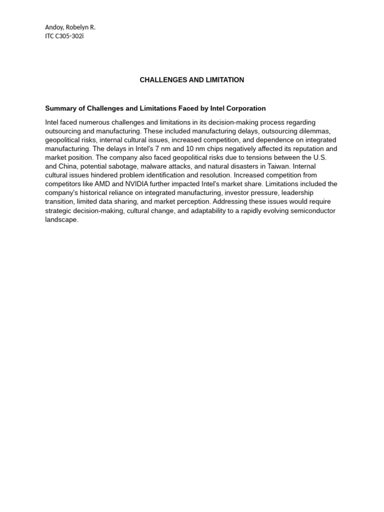 CHALLENGES AND LIMITATION | PDF