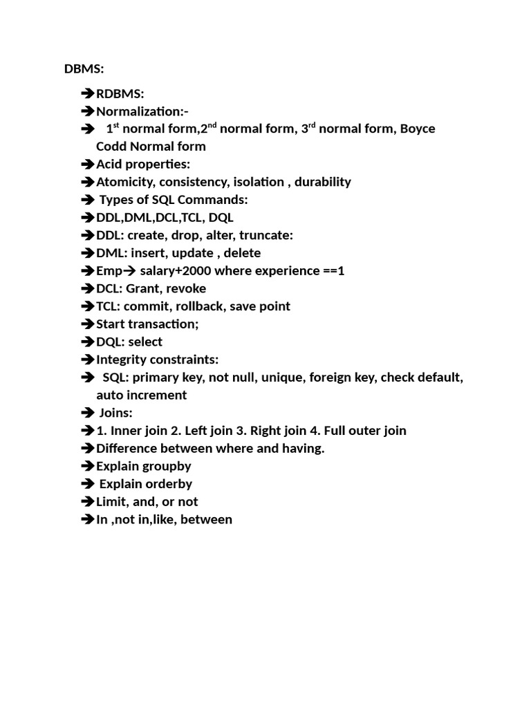 Database & Java Essentials Guide | PDF
