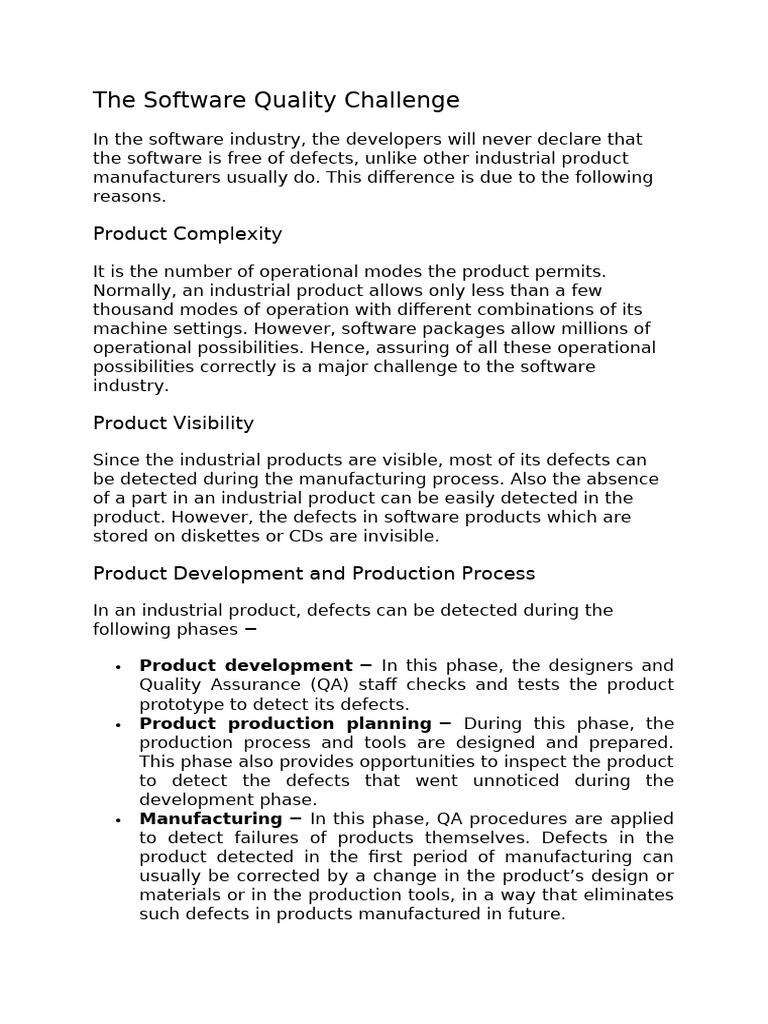 SQT UNIT-1 | PDF | Software Development Process | Software Quality