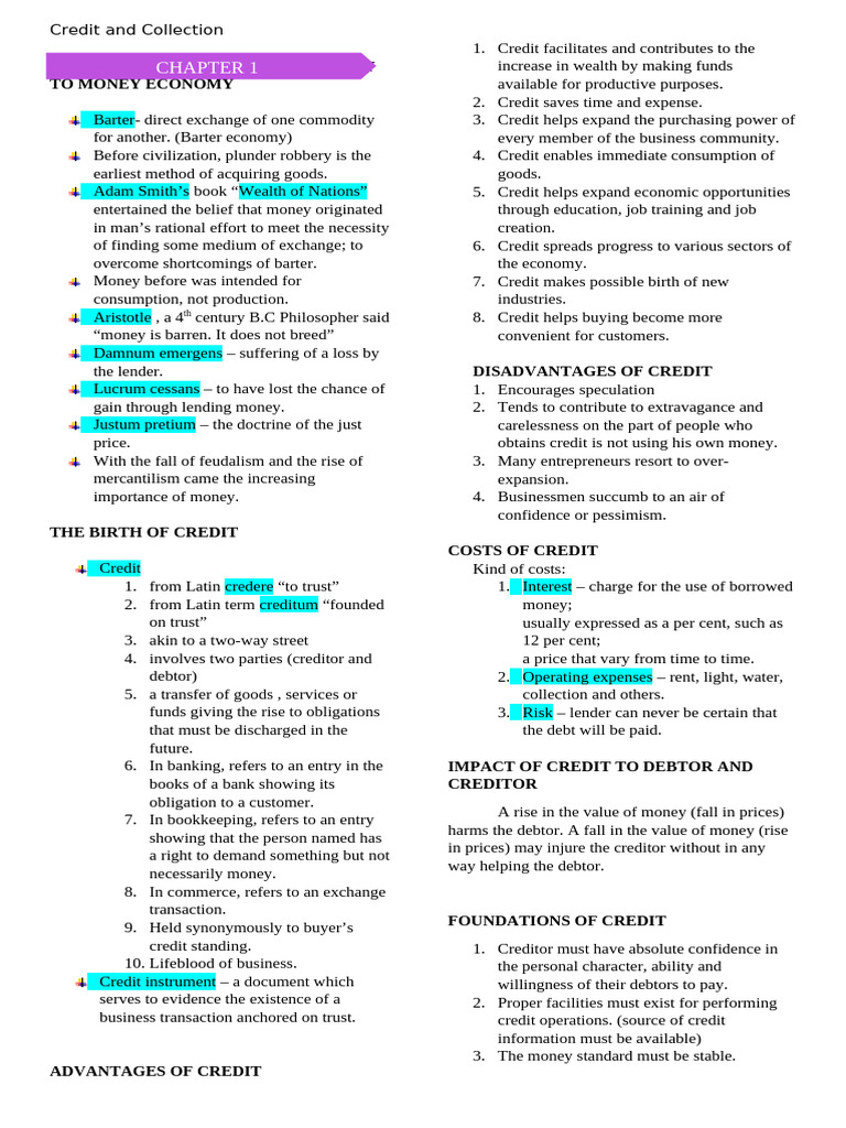 Midterms Reviewer 2023 | PDF | Credit | Finance & Money Management