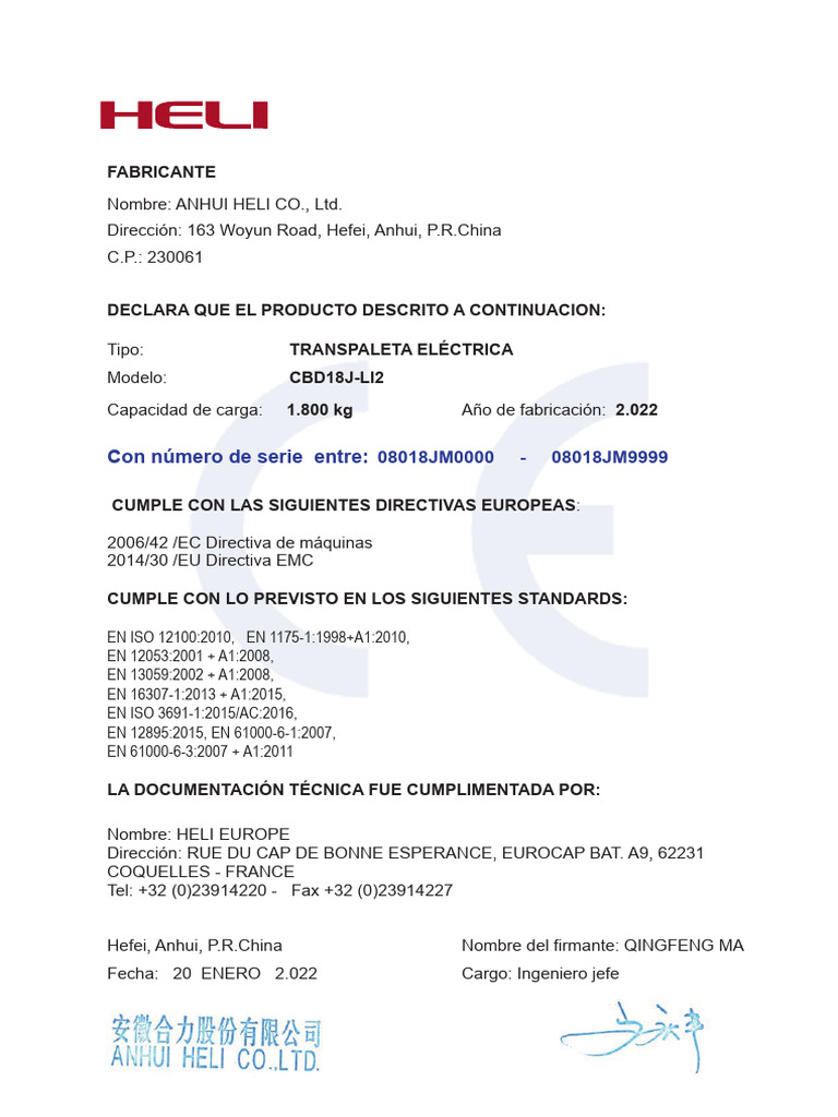 HELI CE CBD18J-LI2 08018JM0000 - 08018JM9999 2022 | PDF