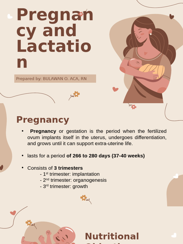 Chapter 9 Pregnancy and Lactation 1 | PDF | Pregnancy | Obesity