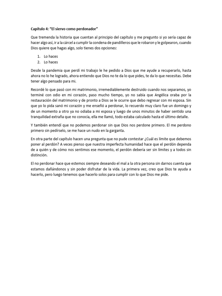 Capítulos 4 y 5 Patricio Rosas | PDF | Perdón | Dios