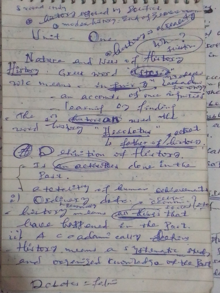 History Class Note | PDF