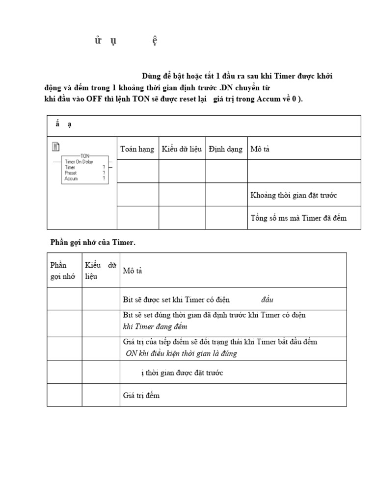 Lệnh Timer trong RSLogix 5000 | PDF