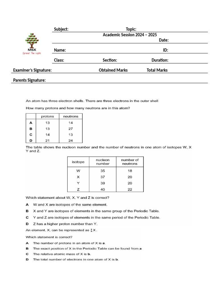 Class - 8 - CT4 - 2024 | PDF