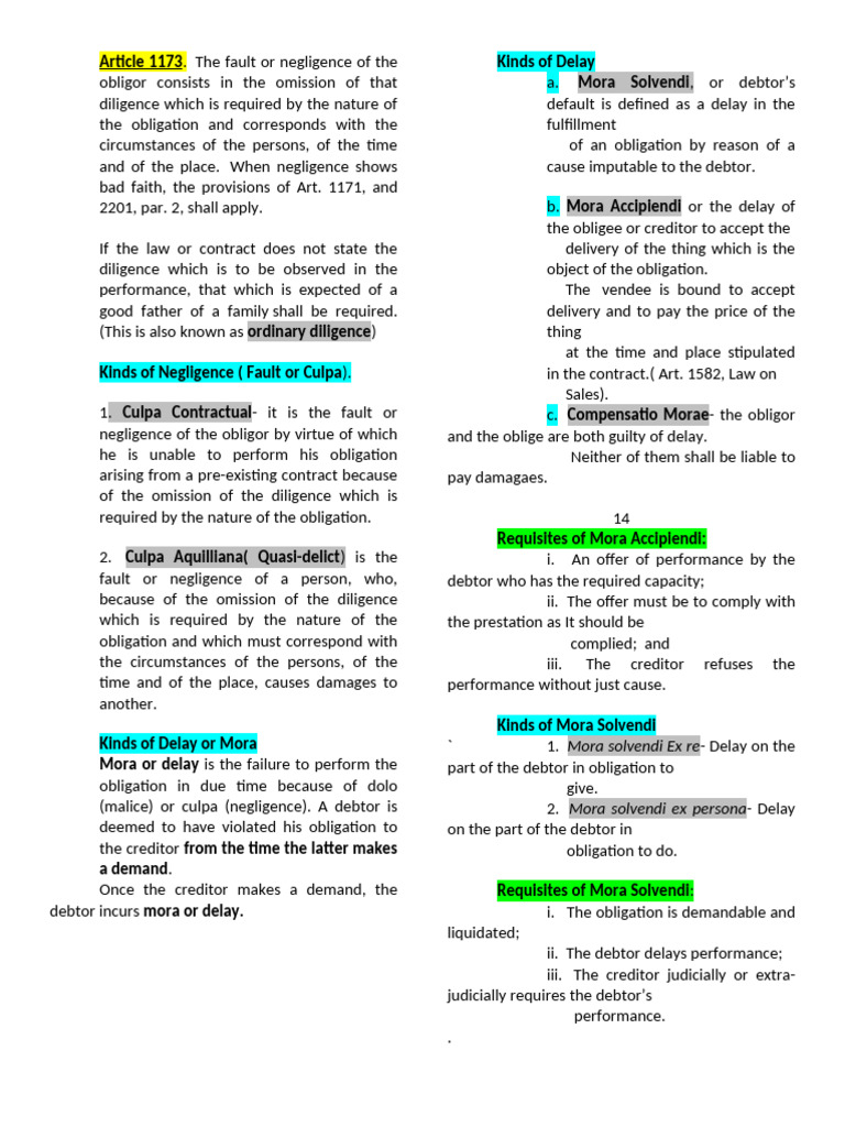 Article 1173 | PDF | Guarantee | Private Law