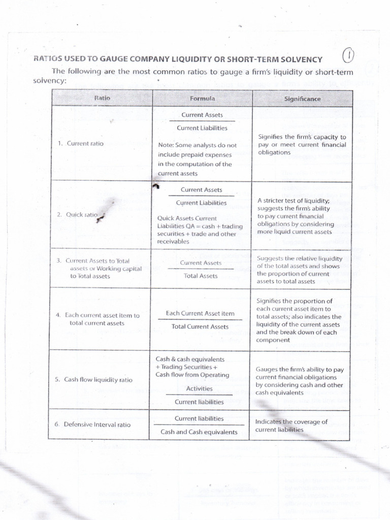 Finman Financial Ratios 1 | PDF