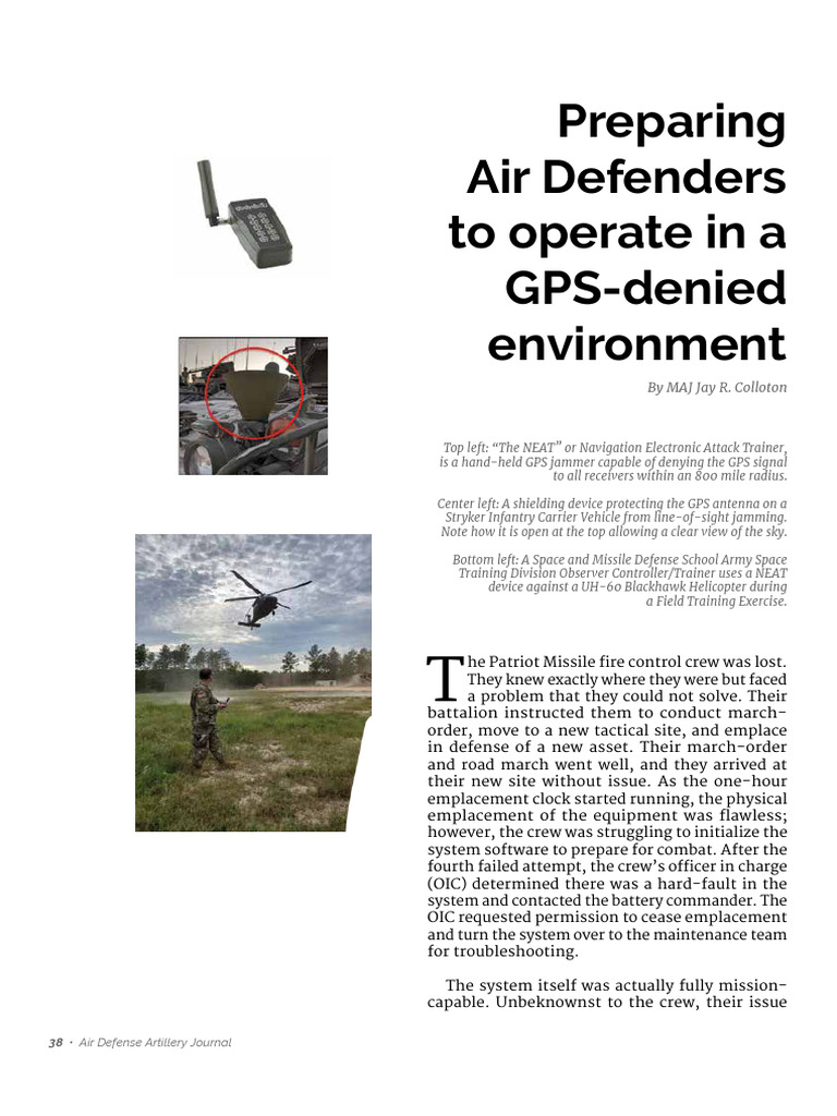 Preparing Air Defenders to Operate in a GPS-Denied Environment | PDF ...