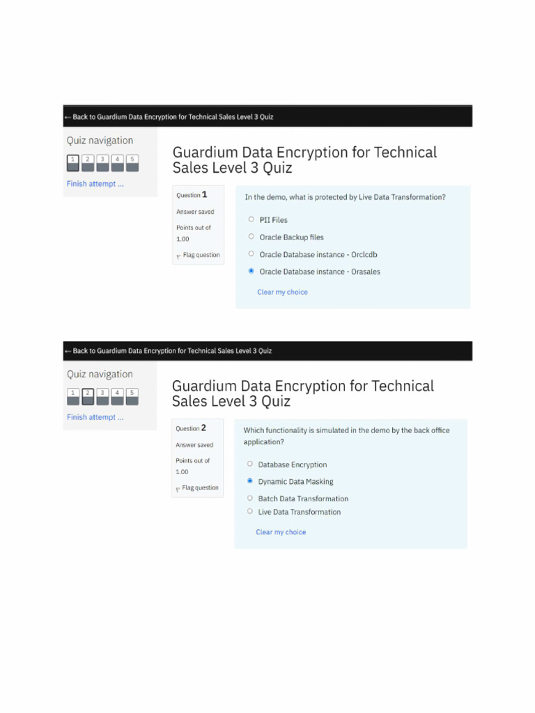Pass Guardium Data Encryption For Technical Sales Level 3 Quiz | PDF | Public Key Cryptography ...