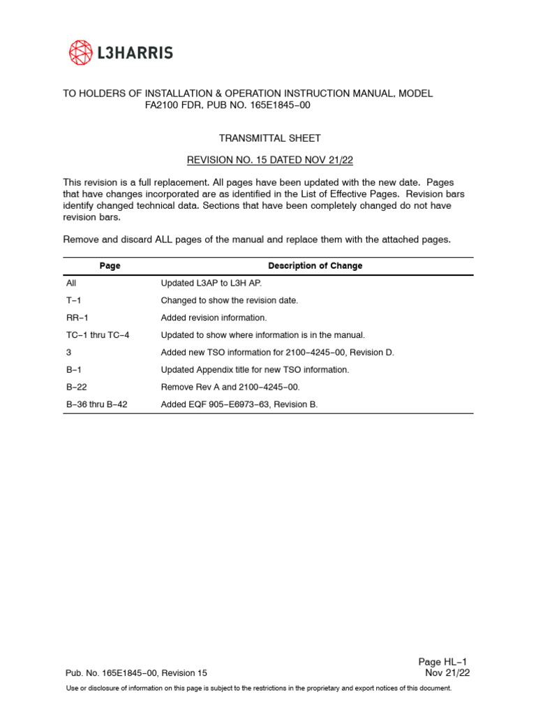 165e1845-00 Fa2100fdr Iom | PDF | Electrostatic Discharge ...