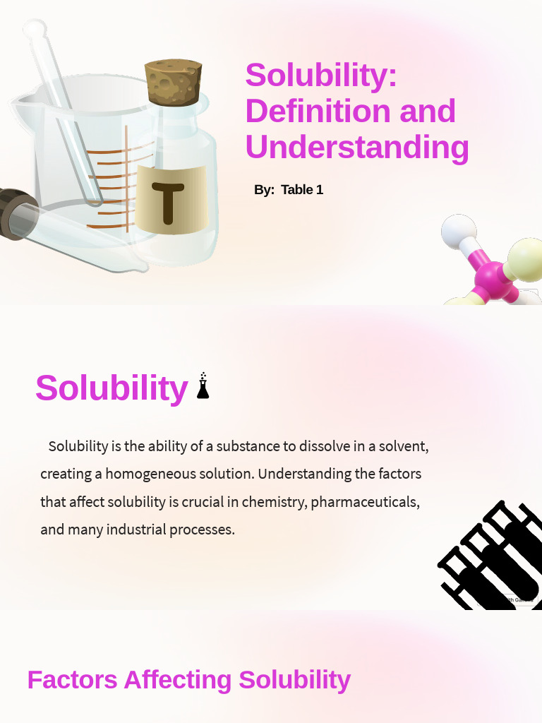 Solubility Definition and Understanding. | PDF | Solubility | Chemical ...