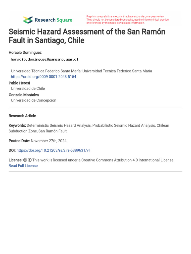 Seismic - Hazard - Assessment - of - The - San - Ramon - Fault Gozalo ...