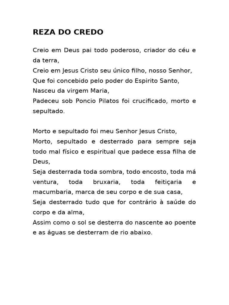 Reza Do Credo | PDF