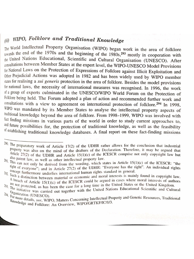 Rights of Indigenous People Related to Cultural and Intellectual ...