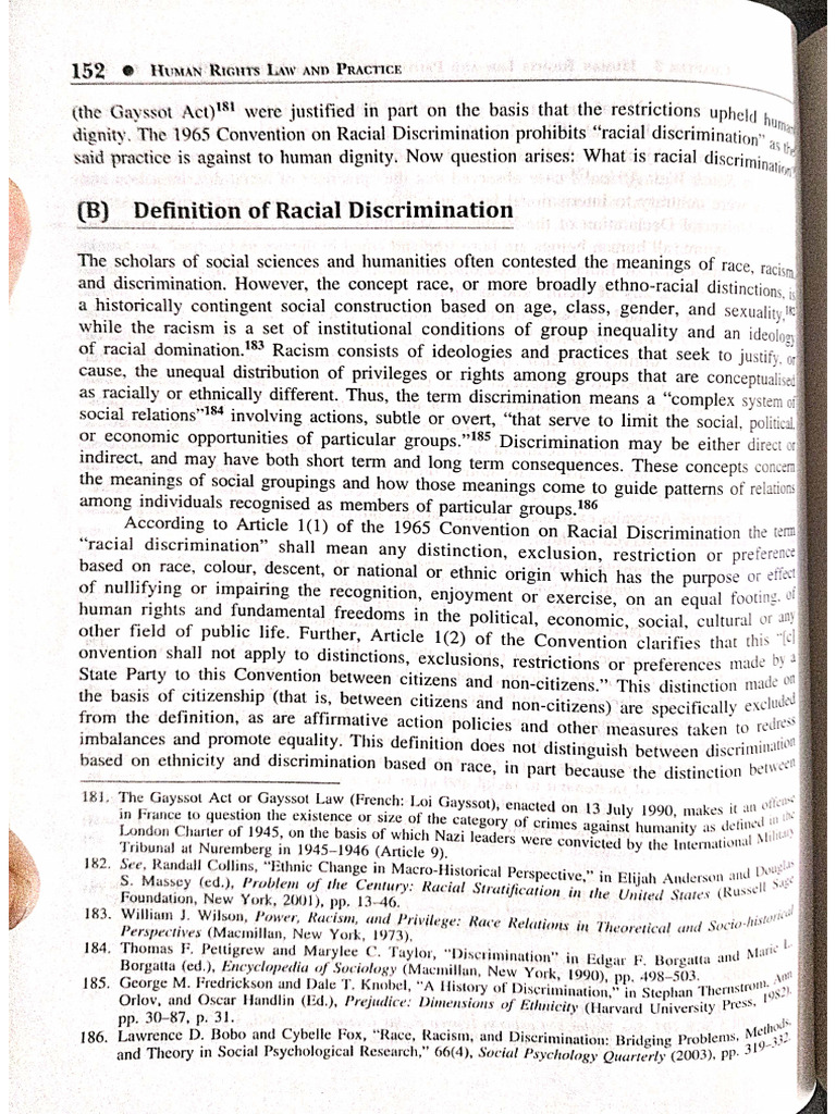 Elimination of Racial Discrimination - Definition of Racial ...