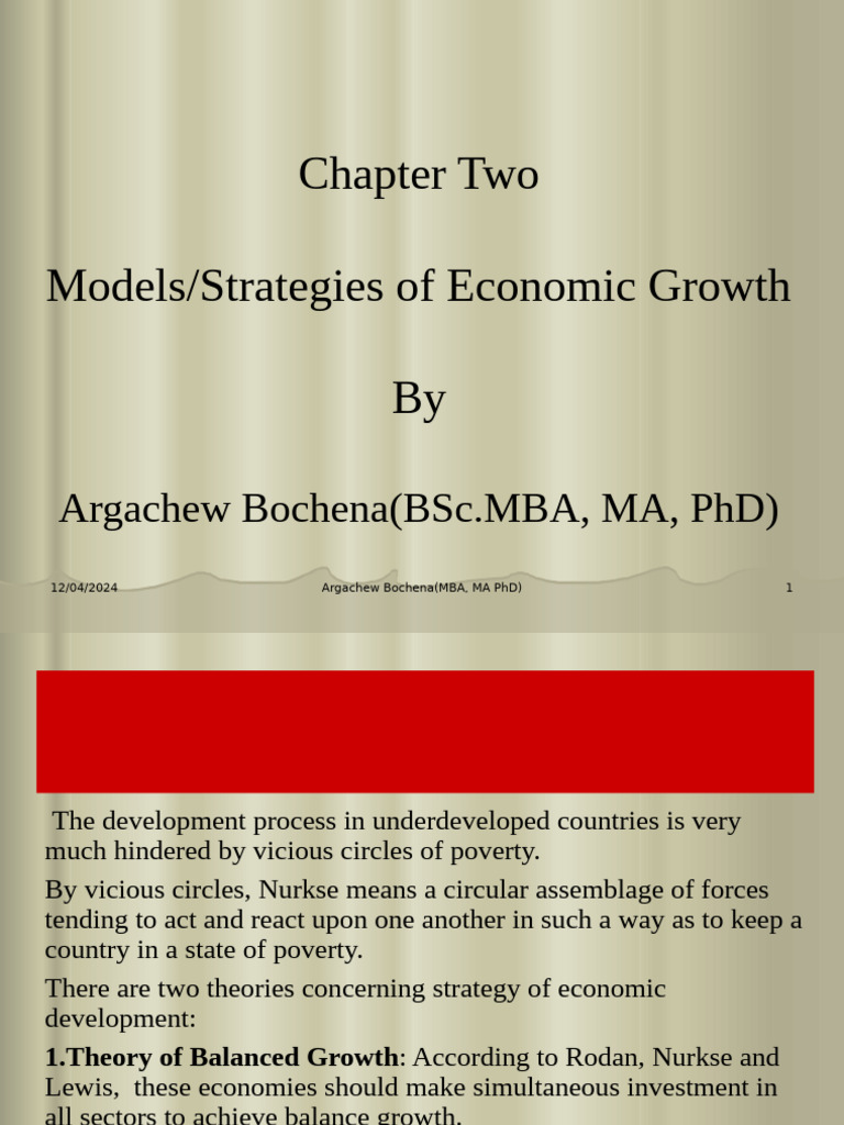 Balanced and Unbalanced Growth Theory PPT | PDF | Poverty | Poverty & Homelessness