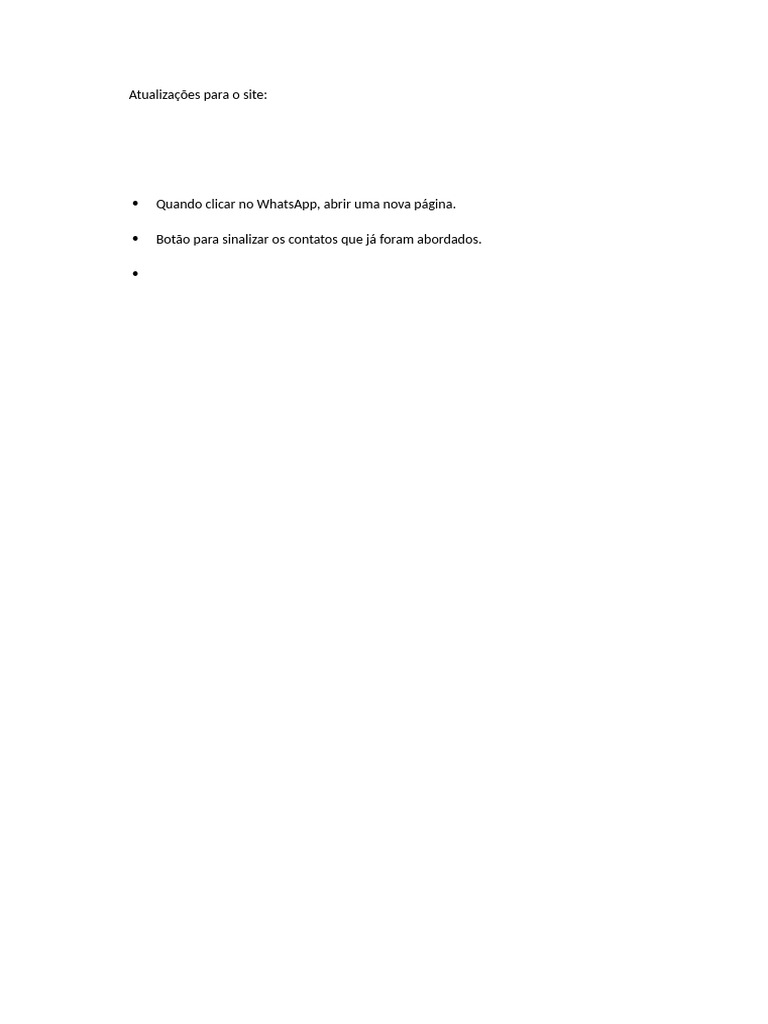 Atualizações para o Site | PDF