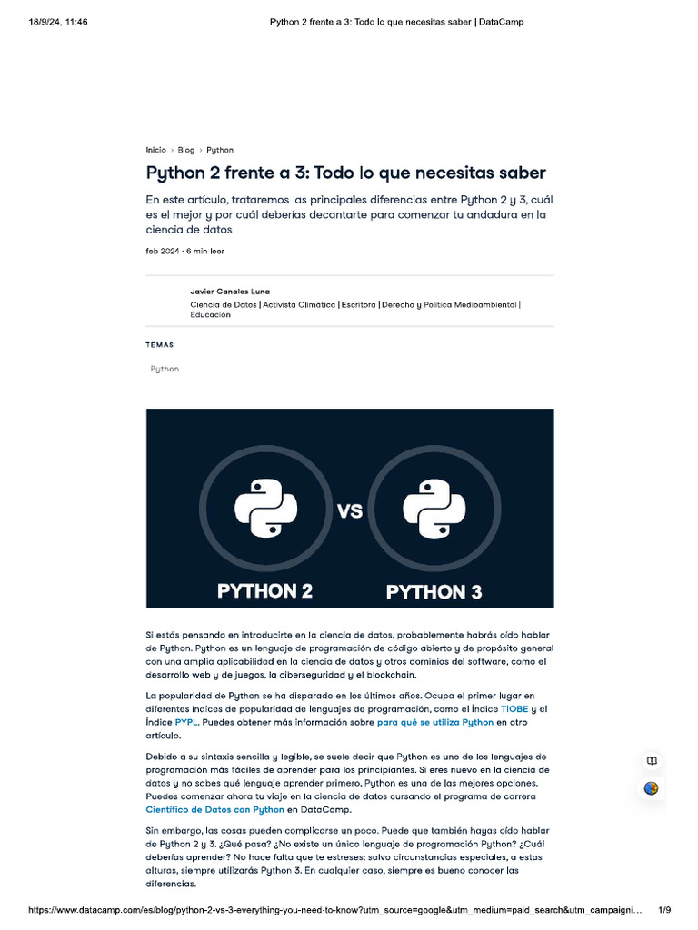 0datacamp Blog Python 2 y 3 | PDF