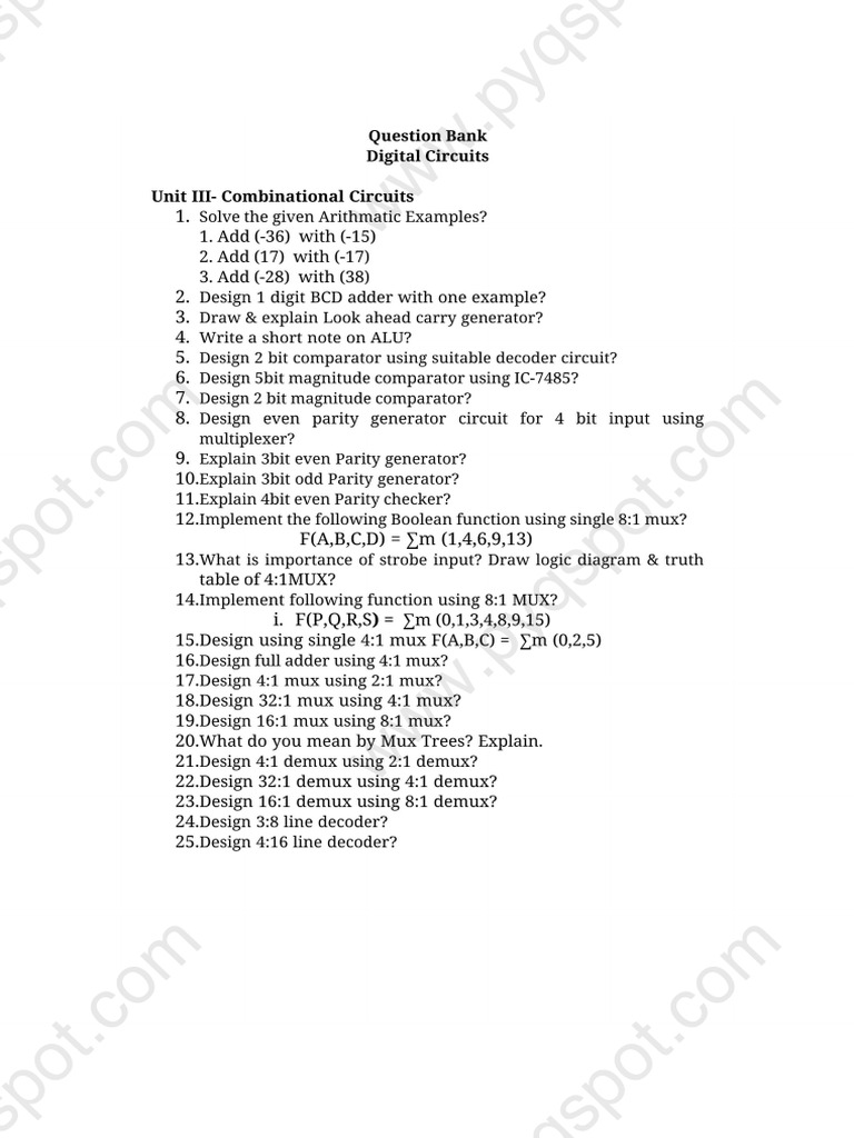 DC Question Bank Pyqspot - Com-1 | PDF