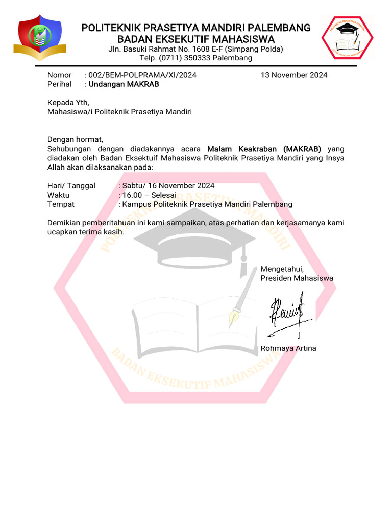 UNDANGAN MAKRAB | PDF