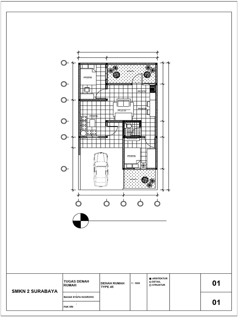 Bagas Denah Rumah Type 45-Model | PDF